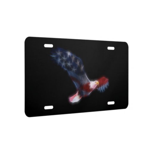 Patriotic Bald Eagle License Plate | Zazzle