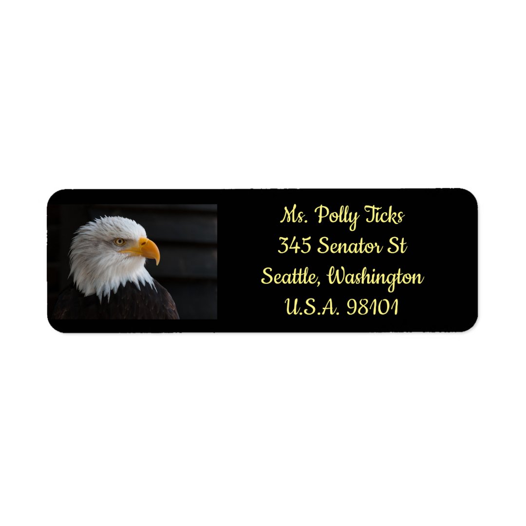 Patriotic Bald Eagle Return Address Labels | Zazzle