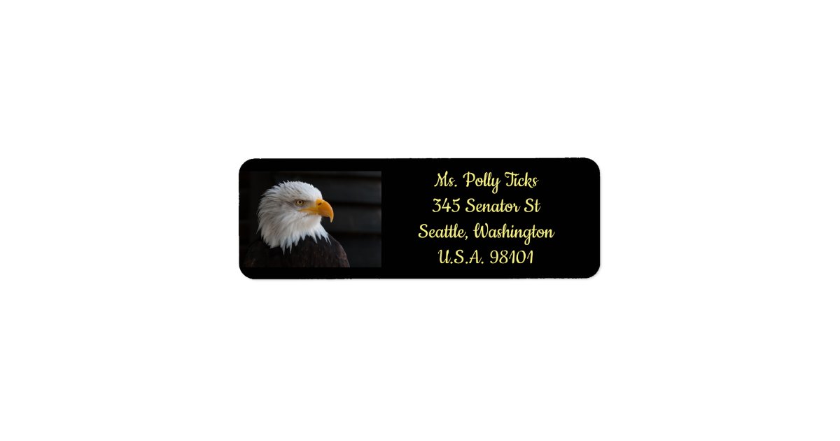 Patriotic Bald Eagle Return Address Labels | Zazzle