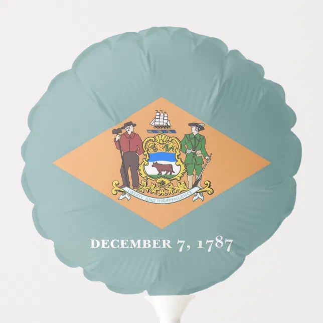 Patriotic balloon with flag of Delaware, USA | Zazzle