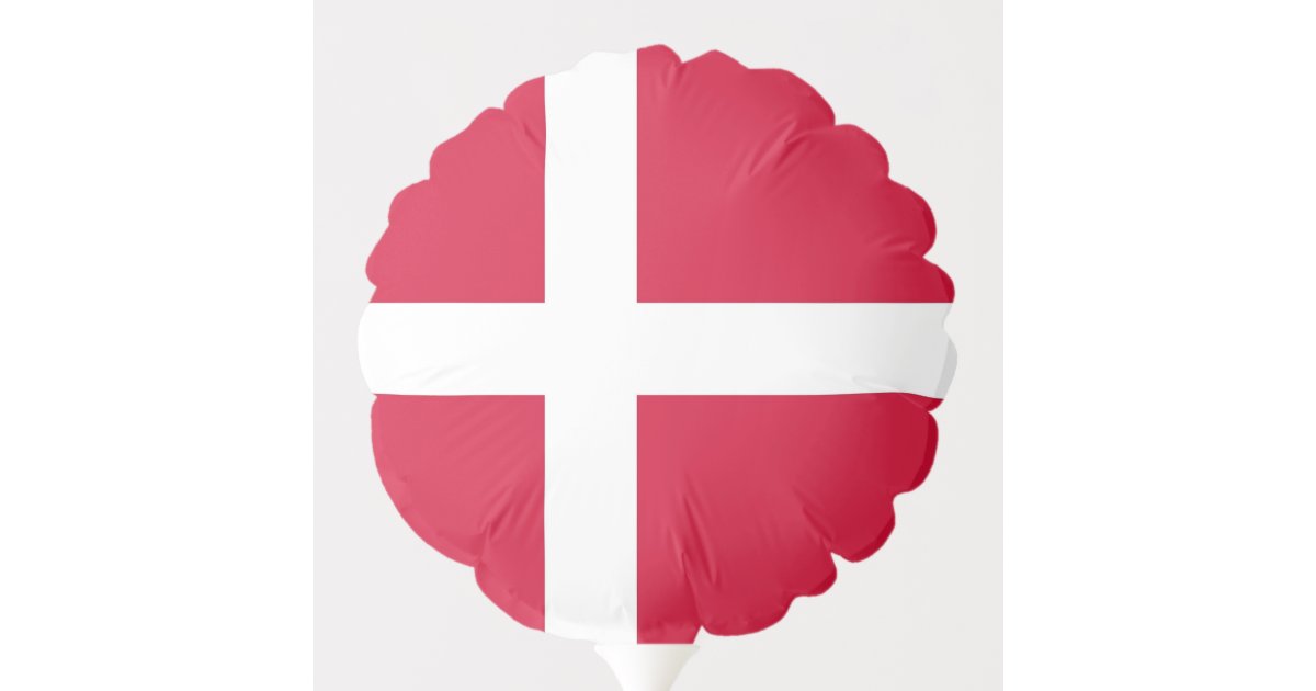 Patriotic balloon with flag of Denmark | Zazzle
