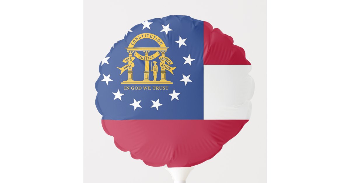Patriotic balloon with flag of Georgia, USA | Zazzle