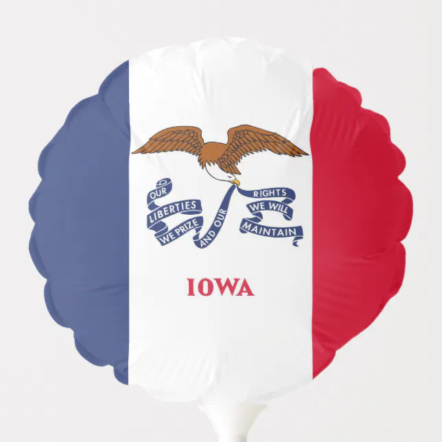 Patriotic balloon with flag of Iowa, USA | Zazzle