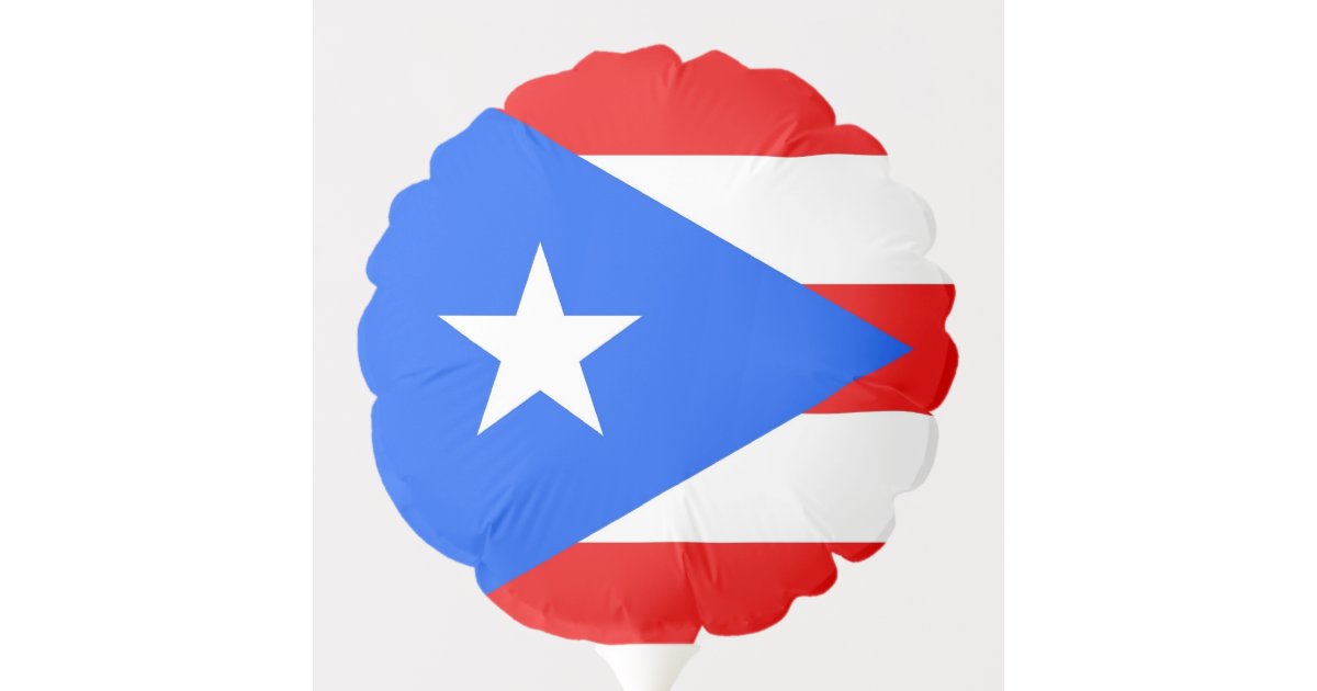 Patriotic balloon with flag of Puerto Rico, USA | Zazzle