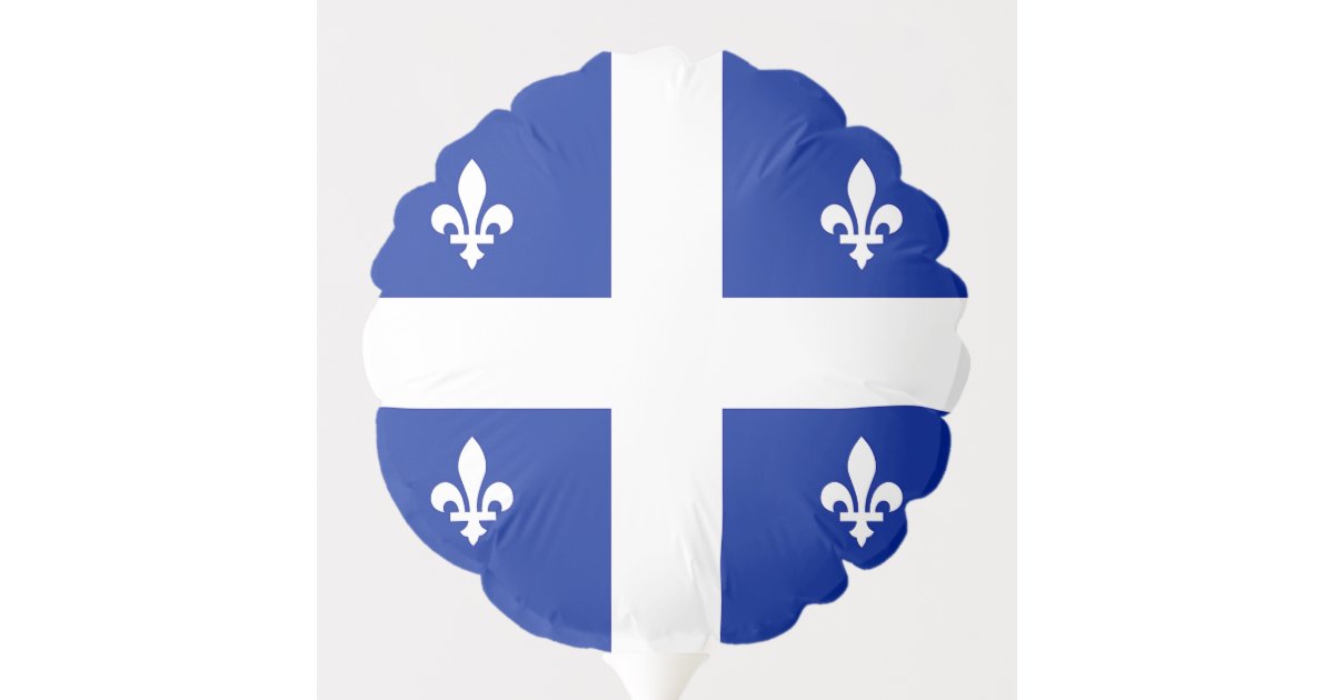 Patriotic balloon with flag of Quebec, Canada | Zazzle
