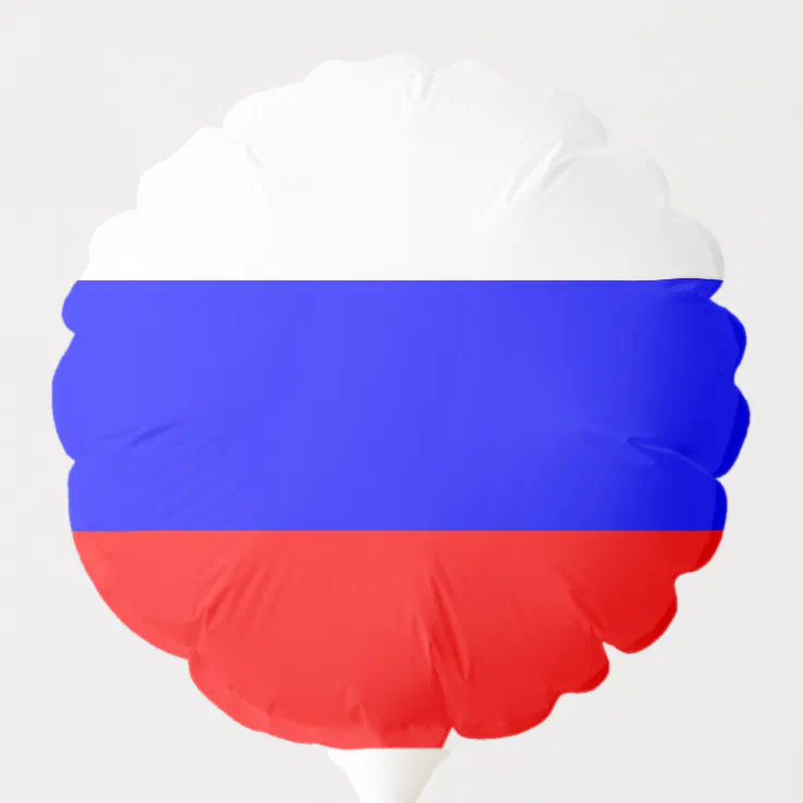 Patriotic balloon with flag of Russia | Zazzle