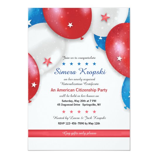 Patriotic Balloons Invitation | Zazzle.com