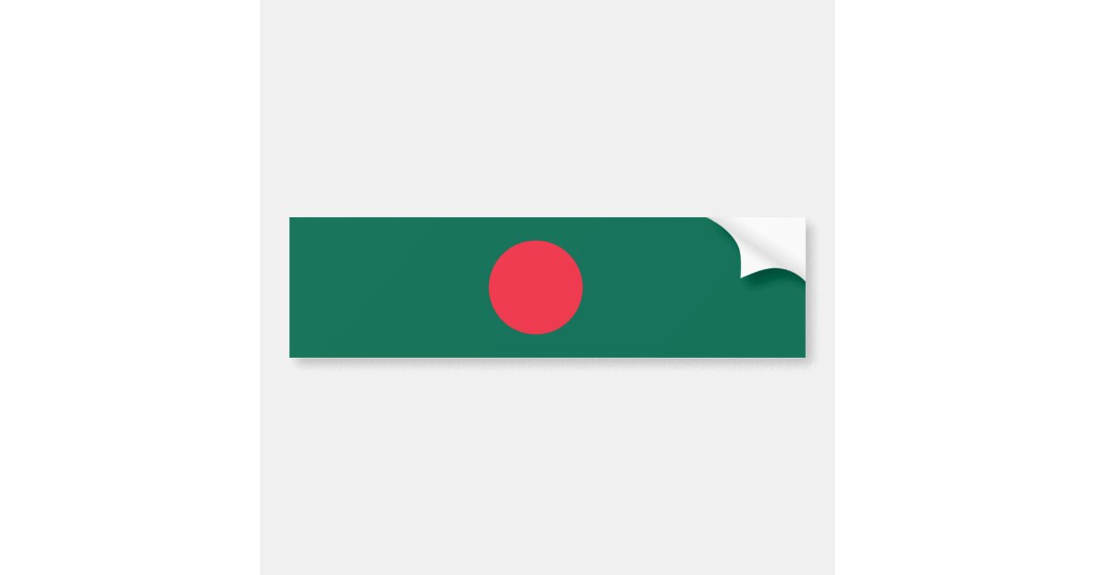 Patriotic Bangladeshi Flag Bumper Sticker | Zazzle