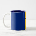 Patriotic Barbados Flag Two-Tone Coffee Mug | Zazzle
