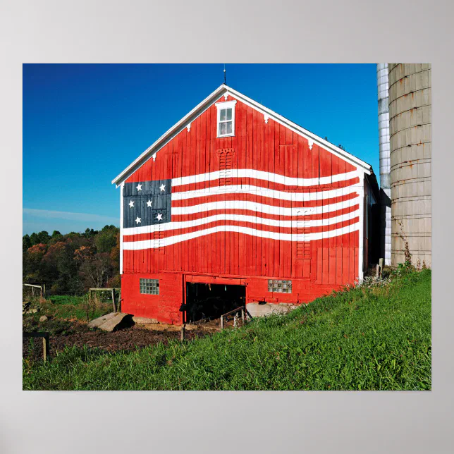 Patriotic Barn Poster | Zazzle