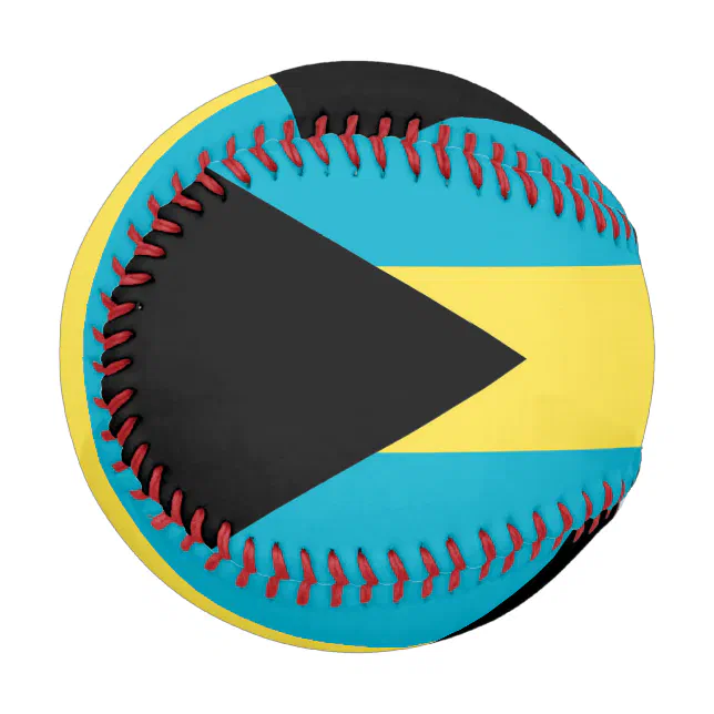 Patriotic baseball ball with flag of Bahamas | Zazzle