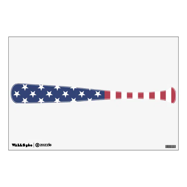 Patriotic Baseball Bat Wall Decal | Zazzle