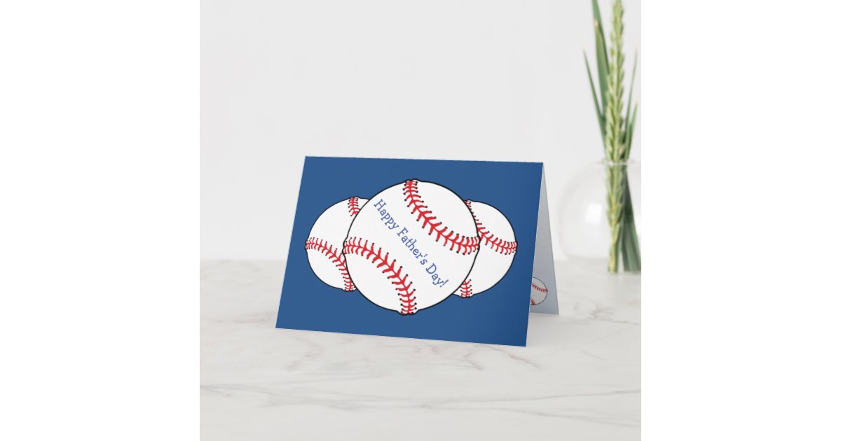 Patriotic Baseball Fathers Day Card | Zazzle