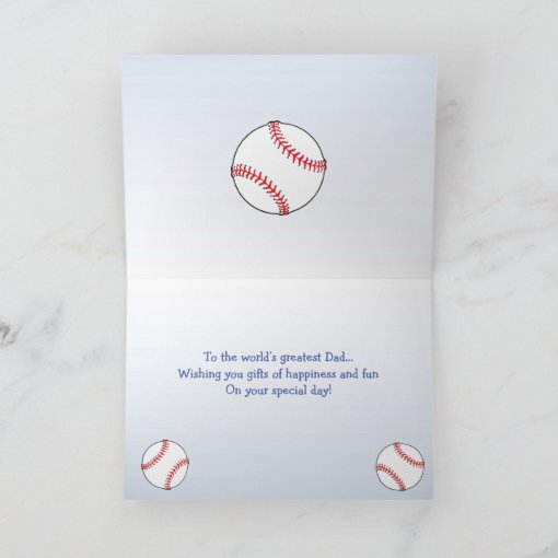 Patriotic Baseball Fathers Day Card | Zazzle