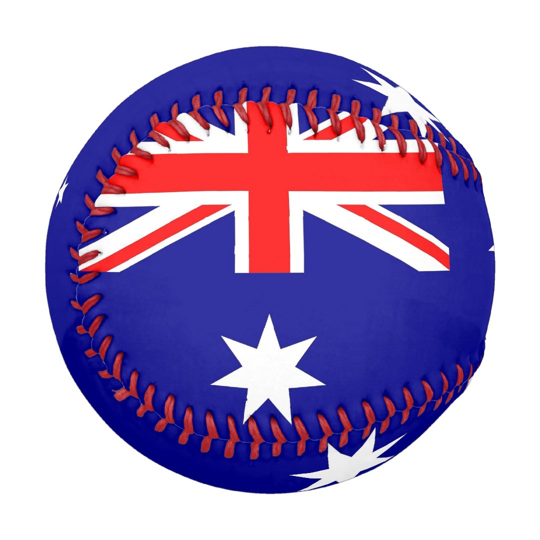 Patriotic baseball with flag of Australia | Zazzle