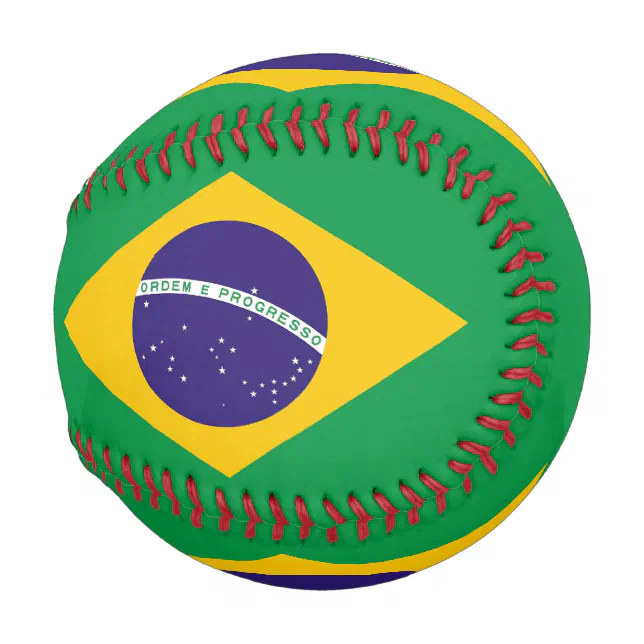 Patriotic baseball with flag of Brazil | Zazzle
