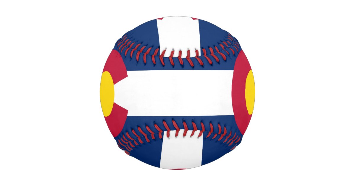 Patriotic baseball with flag of Colorado, USA | Zazzle