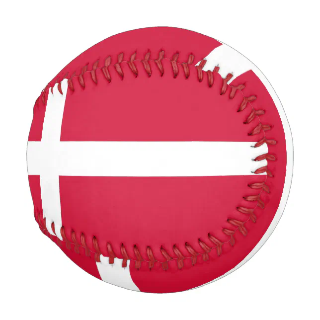 Patriotic baseball with flag of Denmark | Zazzle