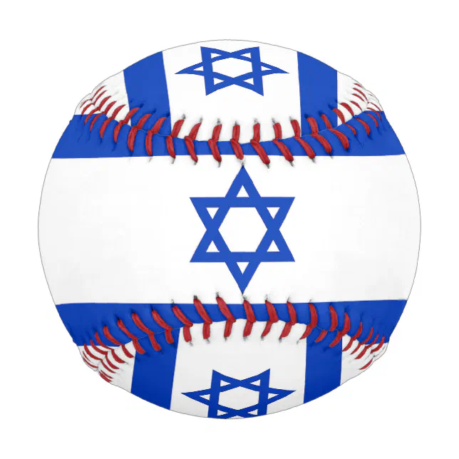 Patriotic baseball with flag of Israel | Zazzle