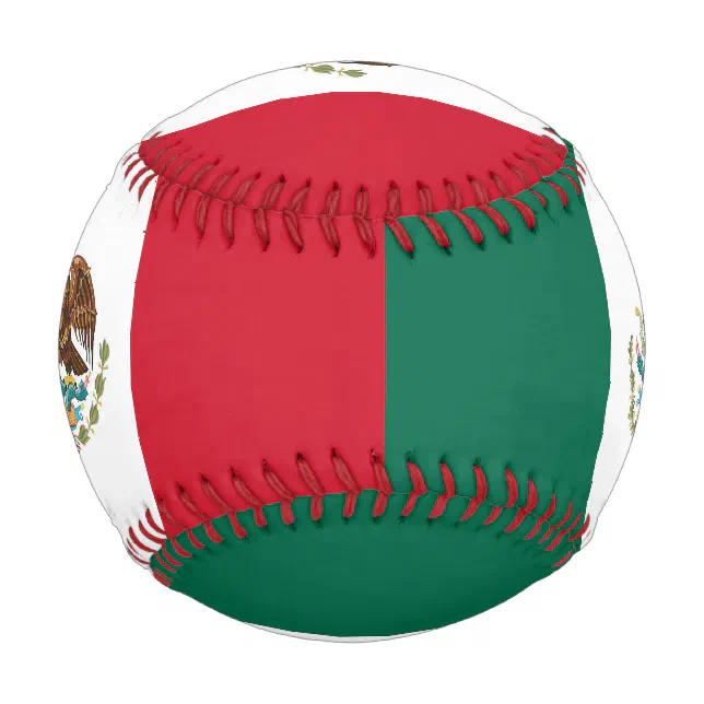 Patriotic baseball with flag of Mexico | Zazzle