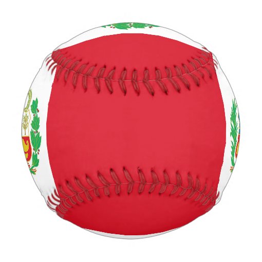 Patriotic baseball with flag of Peru | Zazzle