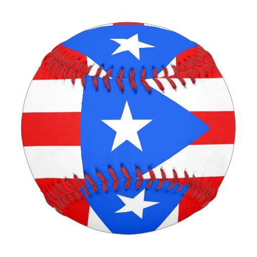 Patriotic baseball with flag of Puerto Rico | Zazzle