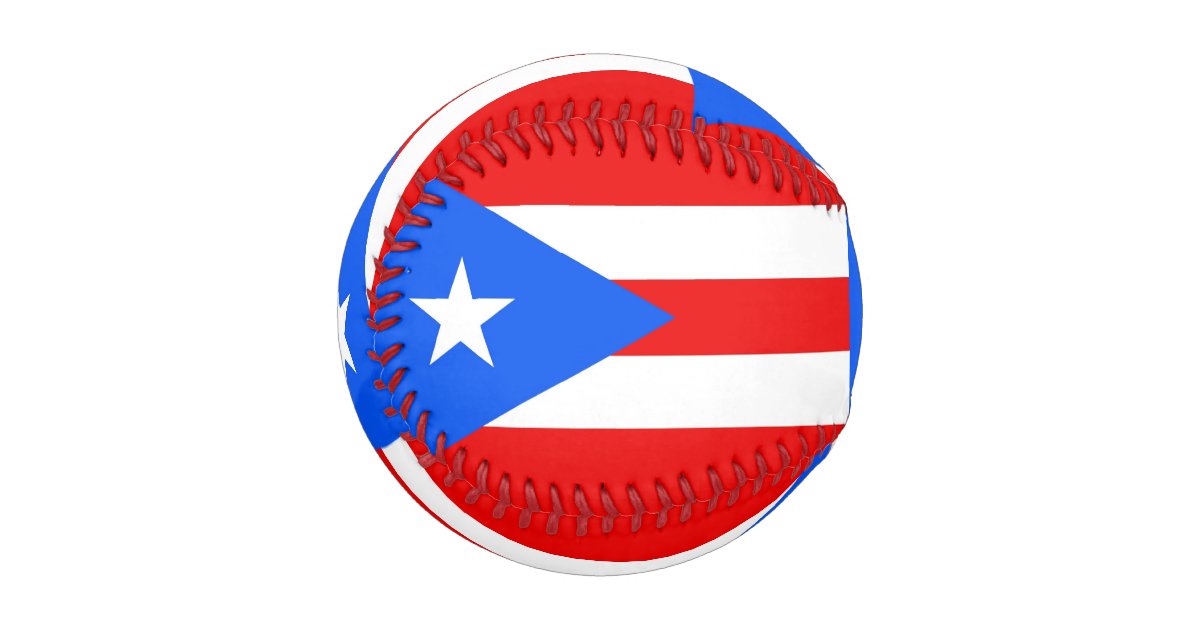 Patriotic baseball with flag of Puerto Rico | Zazzle