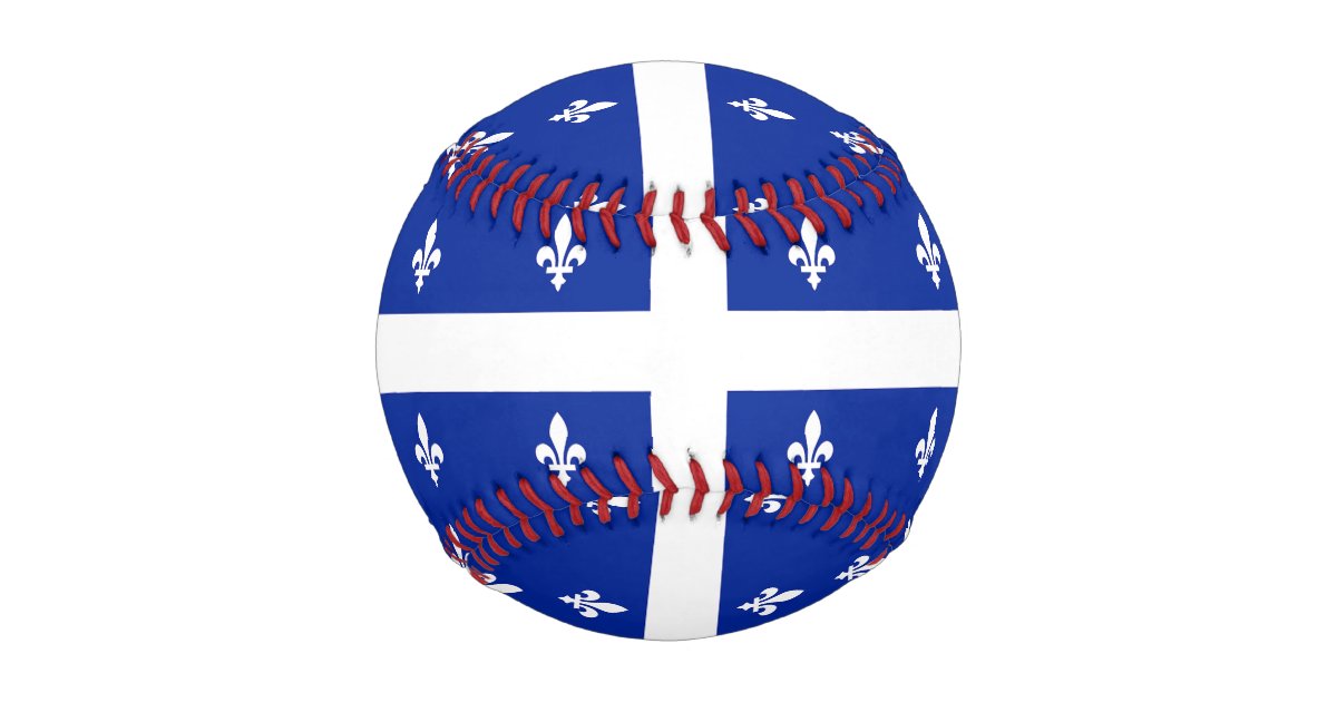 Patriotic baseball with flag of Quebec, Canada | Zazzle