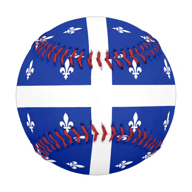 Patriotic baseball with flag of Quebec, Canada | Zazzle