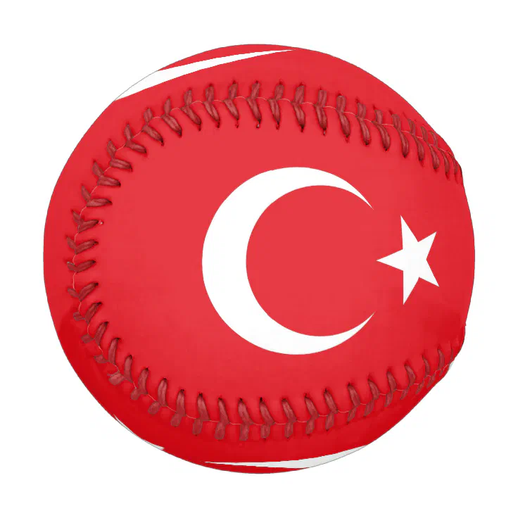 Patriotic baseball with flag of Turkey | Zazzle