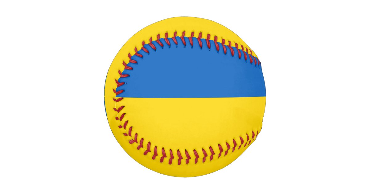 Patriotic baseball with flag of Ukraine | Zazzle