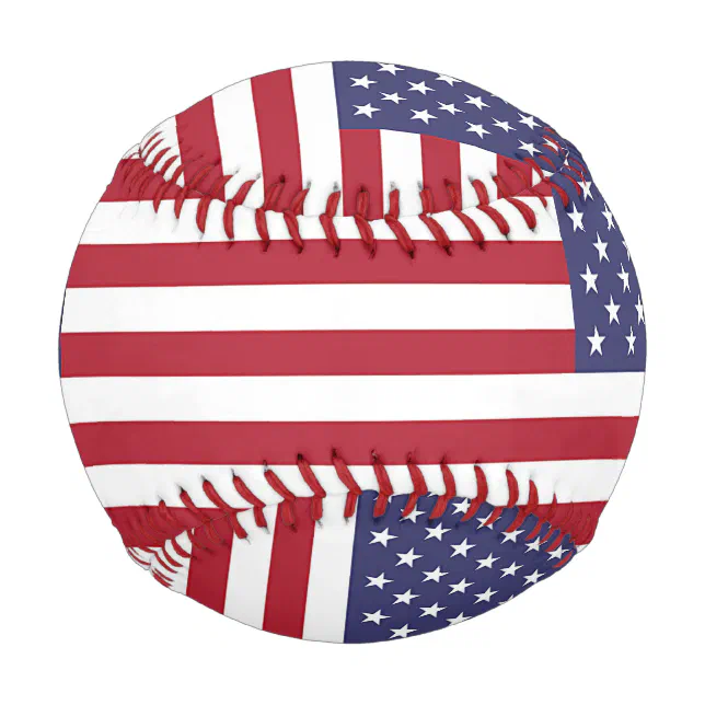 Patriotic baseball with flag of United States | Zazzle