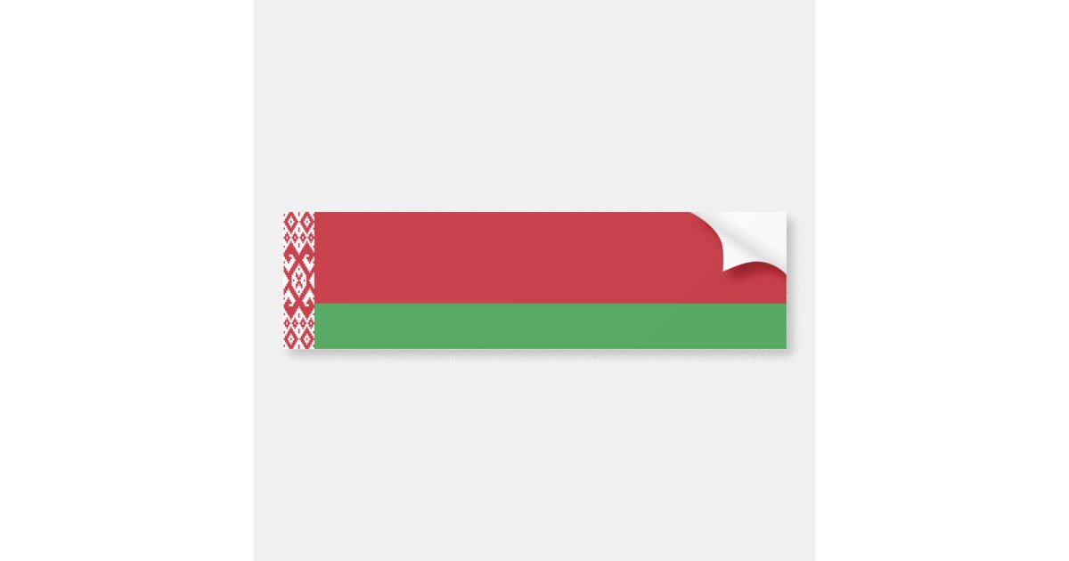 Patriotic Belarusian Flag Bumper Sticker | Zazzle