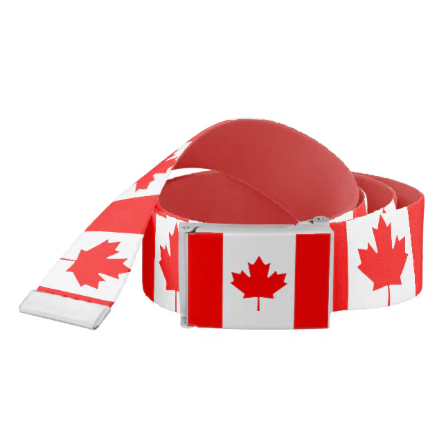 Patriotic Belt with flag of Canada | Zazzle