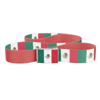 Patriotic Belt with flag of Mexico | Zazzle