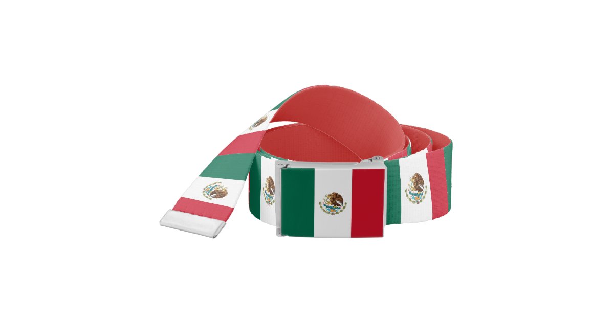 Patriotic Belt with flag of Mexico | Zazzle