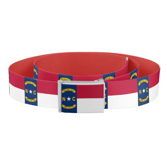 Patriotic Belt with flag of North Carolina, USA | Zazzle