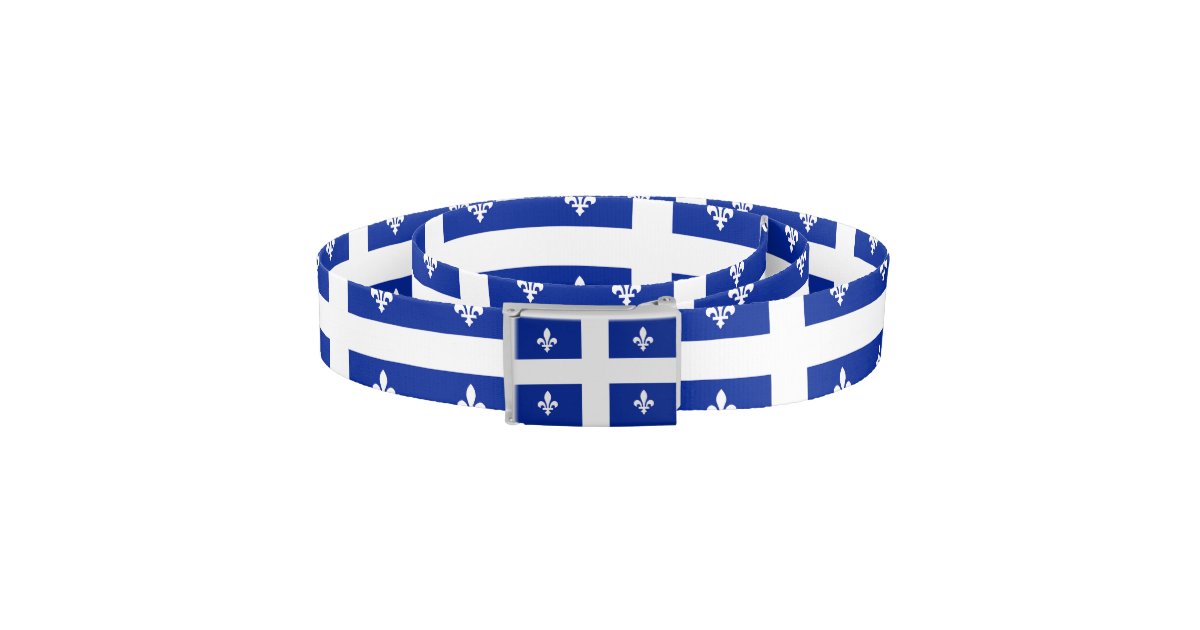 Patriotic Belt with flag of Quebec, Canada | Zazzle