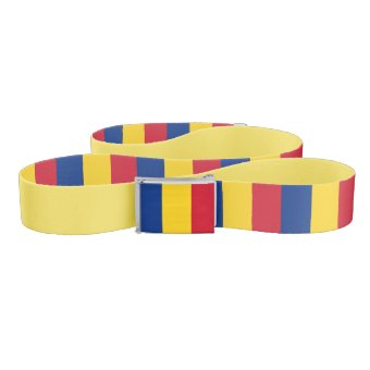 Patriotic Belt with flag of Romania | Zazzle