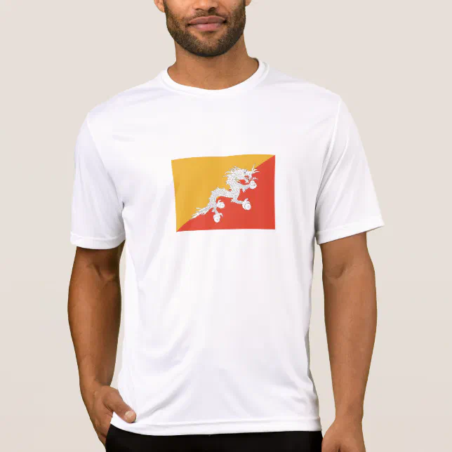 Patriotic Bhutan Flag T-Shirt | Zazzle