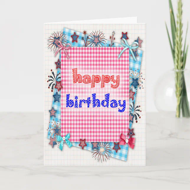 Patriotic birthday card | Zazzle