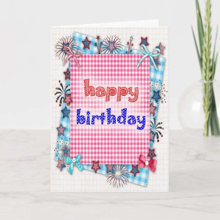 Patriotic birthday card | Zazzle