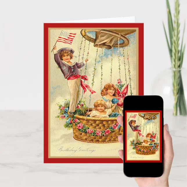 Patriotic Birthday Greetings Card | Zazzle