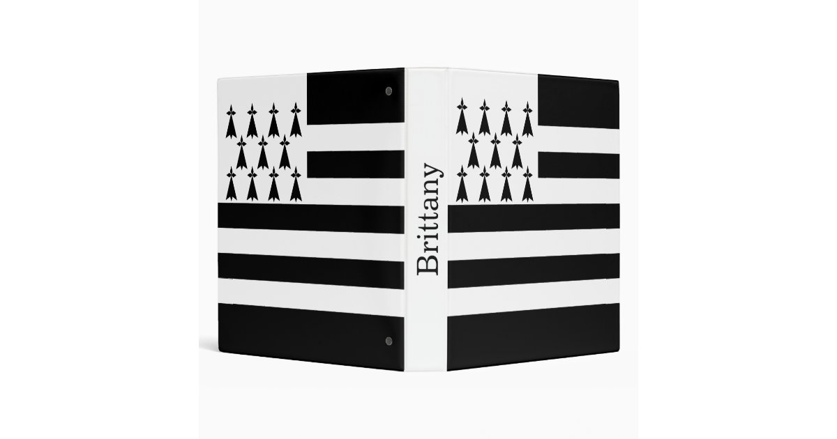 Patriotic Brittany Flag 3 Ring Binder | Zazzle