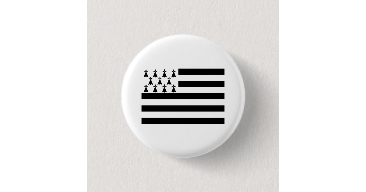 Patriotic Brittany Flag Button | Zazzle