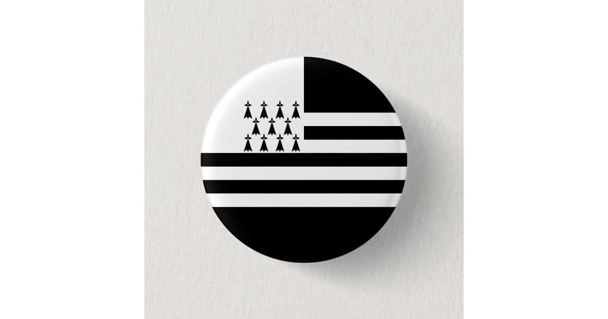 Patriotic Brittany Flag Button | Zazzle