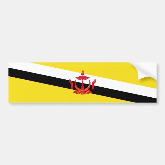 Patriotic Brunei Flag Bumper Sticker | Zazzle