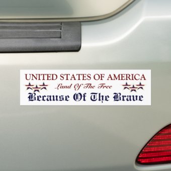 PATRIOTIC BUMPER STICKER | Zazzle