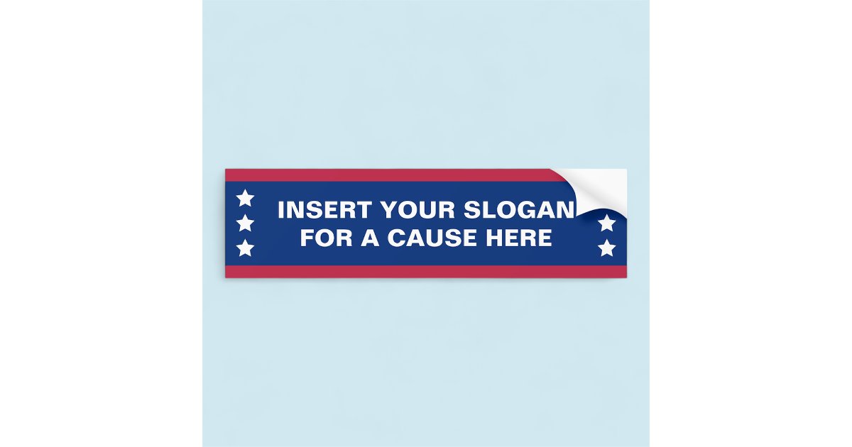 Patriotic Bumper Sticker Custom Political Slogan | Zazzle