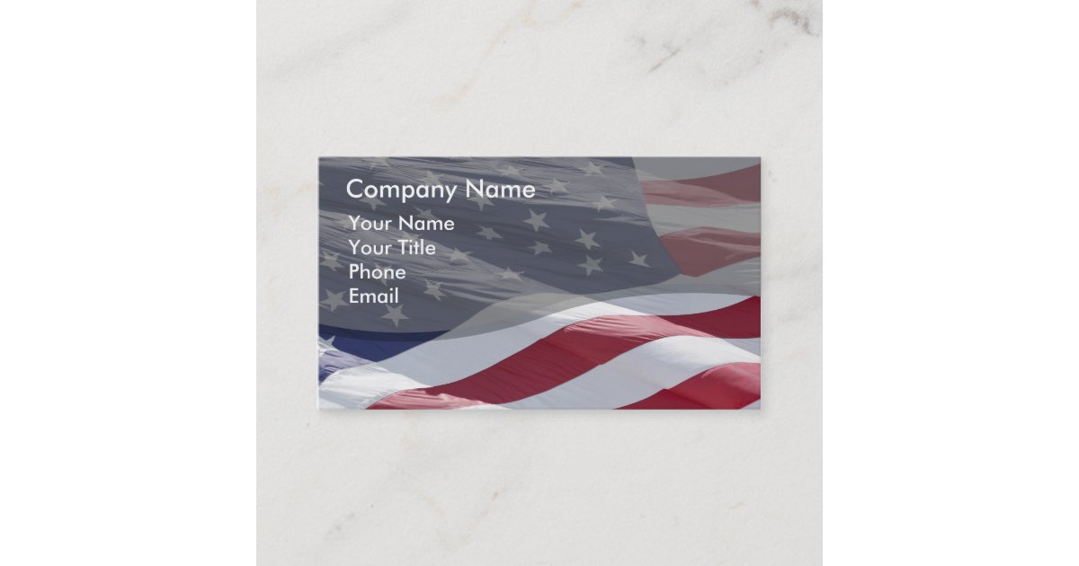 Patriotic Business Card | Zazzle